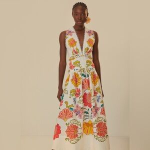 FARM Rio | Dresses | Nwt Farm Rio Offwhite Floral Insects Euroflax ...